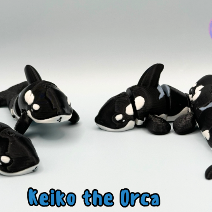 3D Printable Keiko the Orca Flexi by ChibiBestiary